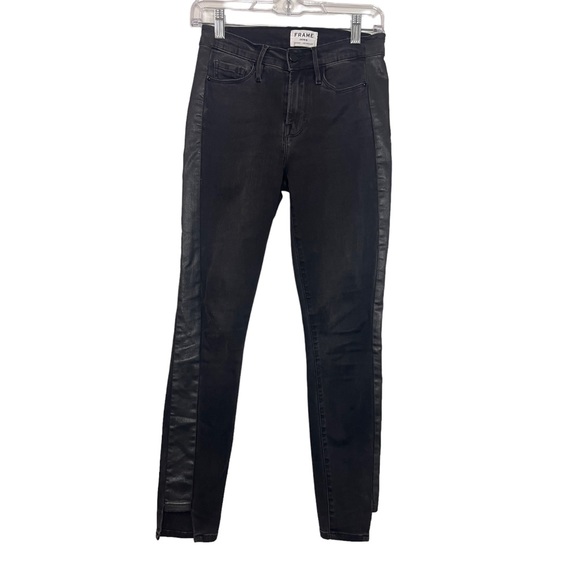 Frame Denim | Jeans | Frame Le Skinny De Jeanne Dunlop Coated Black ...